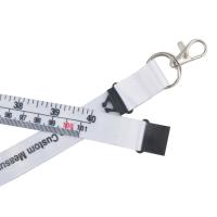 China White Textile Ribbon Sling Measuring Ruler Lanyard 160cm x 2.5cm Clear Markings for sale