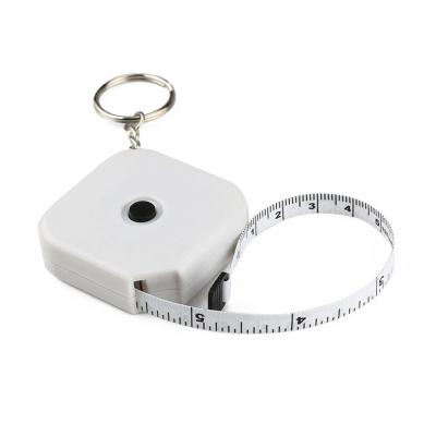 China Wintape 60 Inch 1.5M Retractable Measuring Tape Square White Body Tape Measure with Key Ring for sale