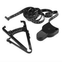 China Wintape Cool Black Body Fat Caliper Measuring Tape Set 80 Inch Locking Pin Push Button Retraction for sale