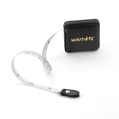 China Wintape 150cm 60 Inch PU Leather Body Measuring Tape Custom Logo Mini Portable Tape Measure for sale