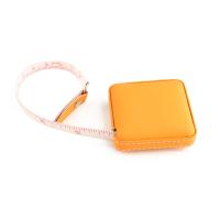 China Wintape PU Leather Tape Measure 150cm 60 Inch Sewing Tailor Circular Orange Measuring Tape for sale