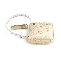 China Wintape Floral PU Leather Square Body Tape Measure 150cm 60inch Mini Sewing Cloth Tailor Measuring Tape for sale