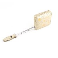 China Wintape Floral PU Leather Square Body Tape Measure 150cm 60inch Mini Sewing Cloth Tailor Measuring Tape for sale