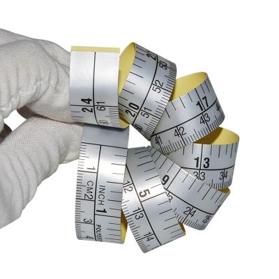 China Custom Self Adhesive Measuring Tape 60cm 24inch Waterproof Vinyl Ruler for Workbench for sale