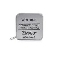 China Wintape 2M 80inch Stainless Steel Square Double Sided Tape Measure Heavy Duty Nylon Coated for sale