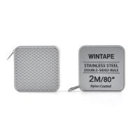 China Wintape 2M 80inch Stainless Steel Square Double Sided Tape Measure Heavy Duty Nylon Coated for sale