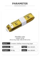 China 300cm 120inch Body Measuring Tape Flexible Sewing Tailor Ruler Handwork Tape Measure for Craft for sale
