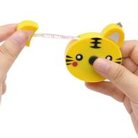 China Mini Cartoon Animal Tape Measure 150cm 60 Inch Retractable Key Ring Portable Cute Panda Frog Piggy Tiger for sale