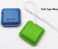 China Custom Logo Mini Tape Measure Keychain 150cm 60 Inch Retractable Square PVC Fiberglass Tape for sale