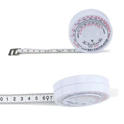 China 150cm Retractable BMI Body Tape Measure for Weight Loss Diet Fitness Tracking Ruler for sale