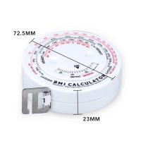 China 150cm Retractable BMI Body Tape Measure for Weight Loss Diet Fitness Tracking Ruler for sale