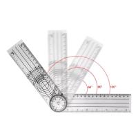 China 7inch Spinals Goniometer Protractors 180 Degree Userful Multi-function Ruler Goniometer Angle For Artists Designers for sale