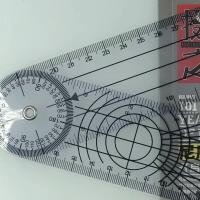 China 7inch Spinals Goniometer Protractors 180 Degree Userful Multi-function Ruler Goniometer Angle For Artists Designers for sale