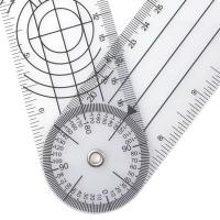 China 7inch Spinals Goniometer Protractors 180 Degree Userful Multi-function Ruler Goniometer Angle For Artists Designers for sale