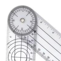 China 7inch Spinals Goniometer Protractors 180 Degree Userful Multi-function Ruler Goniometer Angle For Artists Designers for sale