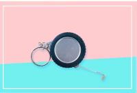 China Wintape Custom 1m Tyre Shaped Keychain Metal Tape Measure Mini Portable Soft Measuring Tape for sale