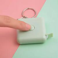 China 1.5m 60 Inch Portable Keychain Mini Tape Measure Square Plastic Measuring Tape Custom Logo for sale