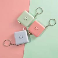 China 1.5m 60 Inch Portable Keychain Mini Tape Measure Square Plastic Measuring Tape Custom Logo for sale