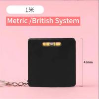China Wintape Custom Logo Mini Steel Tape Measure 100cm with Spirit Level Metric Imperial Measuring Tape for sale