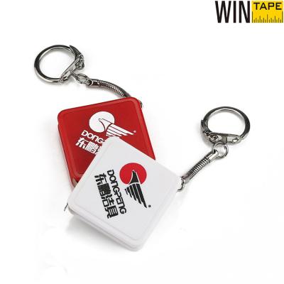 China Wintape Mini Keychain Tape Measure 2m Retractable Square Plastic Measuring Tape with Level for sale