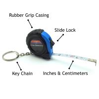 China Retractable 3ft Tape Measure with Keychain 1m Dual Scale Inches and Centimeters Pocket Size for sale