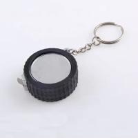 China Custom Logo Tire Shaped Mini Retractable Steel Tape Measure Keychain 1m 3ft for sale