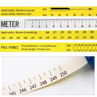 China Livestock Cow Weighing Tape Measure 2.5m Soft Measuring Tape for Pig Cattle Animal Body Weight for sale