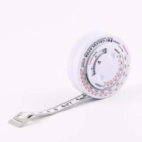 China Wintape Round BMI Calculator with Measuring Tape 150cm for Weight Loss Tracking for sale