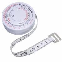 China Wintape Round BMI Calculator with Measuring Tape 150cm for Weight Loss Tracking for sale