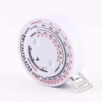 China Wintape Round BMI Calculator with Measuring Tape 150cm for Weight Loss Tracking for sale