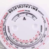 China Wintape Round BMI Calculator with Measuring Tape 150cm for Weight Loss Tracking for sale