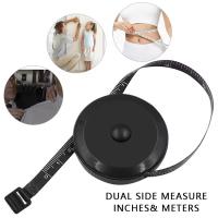 China Wintape 1.5m 60inch Black Retractable Tape Measure Dual Sided ABS Flexible Mini Sewing Measuring Tape for sale
