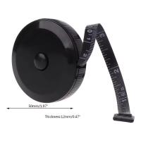 China Wintape 1.5m 60inch Black Retractable Tape Measure Dual Sided ABS Flexible Mini Sewing Measuring Tape for sale