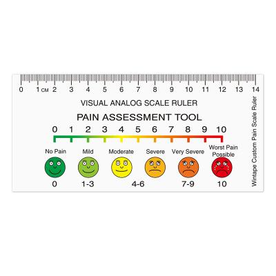China Customized Visual Analog Scale Ruler Pain Assessment Tool 0-10 Wong-Baker Tape Hospital for sale