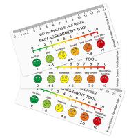 China Customized Visual Analog Scale Ruler Pain Assessment Tool 0-10 Wong-Baker Tape Hospital for sale
