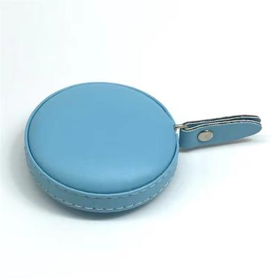 China Custom Logo Retractable Leather Tape Measure 150cm 60 Inch Dual Scale Body Measuring Tape for sale