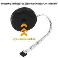 China Wintape 1.5m Black Soft Measuring Tape Retractable Body Tailor Sewing Fabric Double Scale Mini Ruler for sale