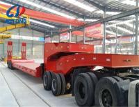 China Mechanical/Air Suspension low flat bed/low boy semi truck trailer with 60tons capacity for sale