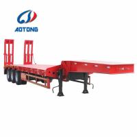 China 60 Tons Log Loader Lowboy Semi Trailer Manufactured by Ltd as Client's Requirement for sale