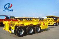 China Custom Colors Skeleton Semi Truck Trailer for 20-40ft Containers 20-60 Tons Max Payload for sale