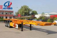 China Custom Colors Skeleton Semi Truck Trailer for 20-40ft Containers 20-60 Tons Max Payload for sale
