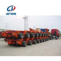 China 3000ton Max Payload Aotong Multi Axles Hydraulic Axis Steerable Modular Semi Trailer for sale