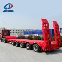 China 4 Axles 100-120 Ton Electric Station Lowbed Lowboy Semi Trailer for Heavy Load Hauling for sale