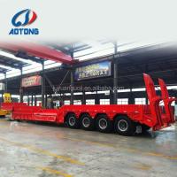 China 4 Axles 100-120 Ton Electric Station Lowbed Lowboy Semi Trailer for Heavy Load Hauling for sale