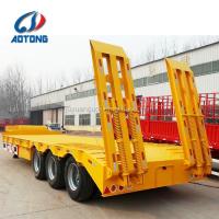 China 4 Axles 100-120 Ton Electric Station Lowbed Lowboy Semi Trailer for Heavy Load Hauling for sale