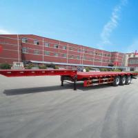 China BPW/FUWA/ZY 12R22.5 Tire Flatbed Container Semi Truck Trailer for Container Transport for sale
