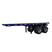 China BPW/FUWA/ZY 12R22.5 Tire Flatbed Container Semi Truck Trailer for Container Transport for sale