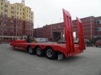 China Max Payload 80000KG Tractor 3 Axles 60t Excavator Equipment Lowbed Truck Trailer/Lowboy semi trailer for sale