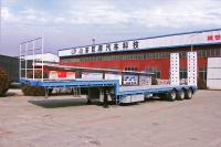 China Max Payload 80000KG Tractor 3 Axles 60t Excavator Equipment Lowbed Truck Trailer/Lowboy semi trailer for sale