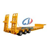 China Detachable Gooseneck Lowboy Truck Trailers for Heavy Equipment Machinery Transport for sale